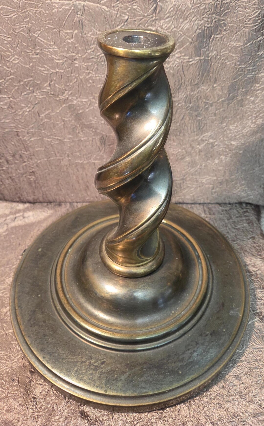 Vintage Barley Twist Stiffel Cast Metal Floor Lamp Base 9 3/4" Flat 3 ...