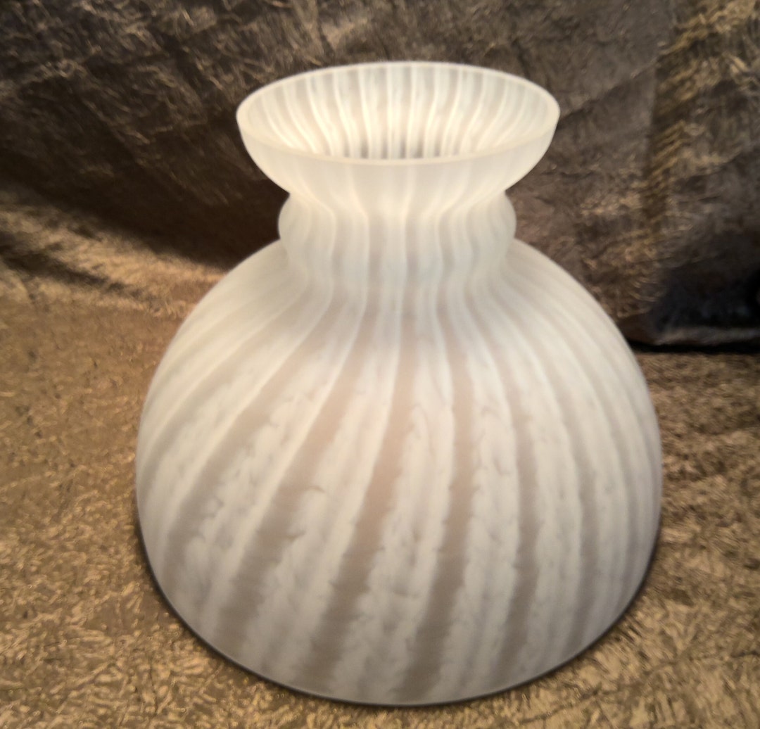 10 Swirl Student Lamp Parlor Lamp Globe Oil Kerosene Lamp Glass Shade ...