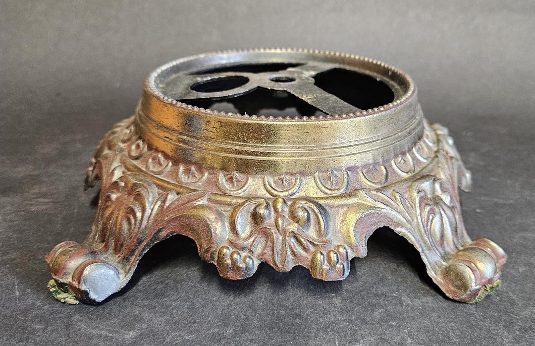 Vintage Oil Lamp Base Kero Oil Kerosene Style Base 6" Reutilized Part ...