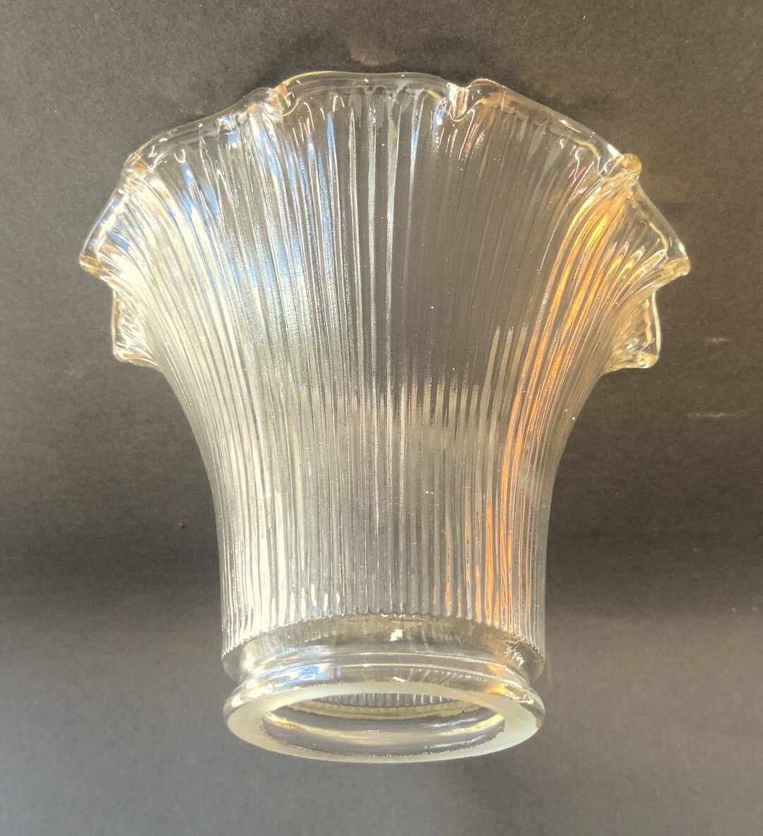 Holophane Style Horn Shape Shade Ruffled Rim 2 1/4" Fitter - Etsy