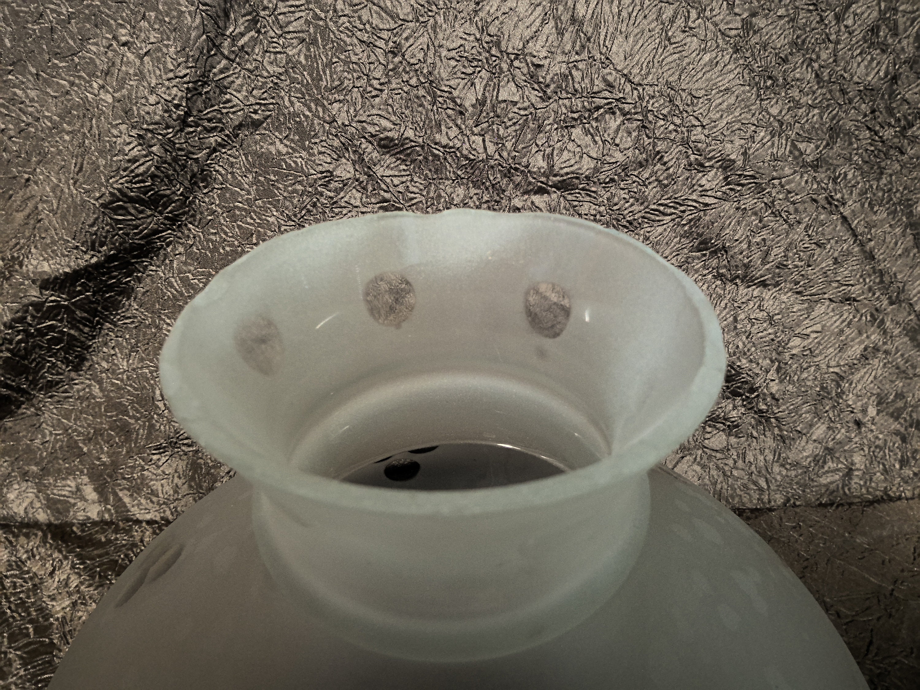 Student Lamp Globe Floral Cut Glass Oil ~ Kerosene Lamp Glass Shade ...