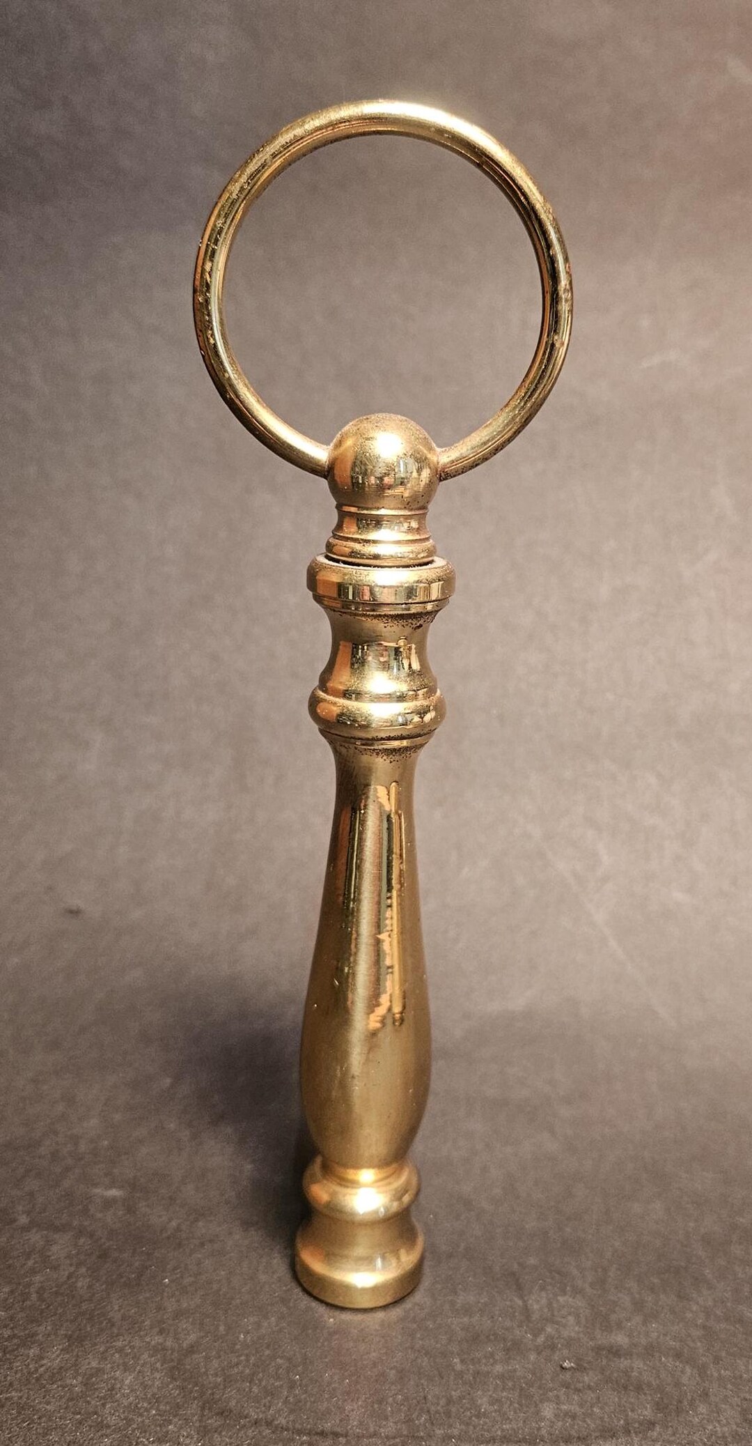 Round Tall Finial Solid Brass Lamp Replacement or Refurbish Part free ...