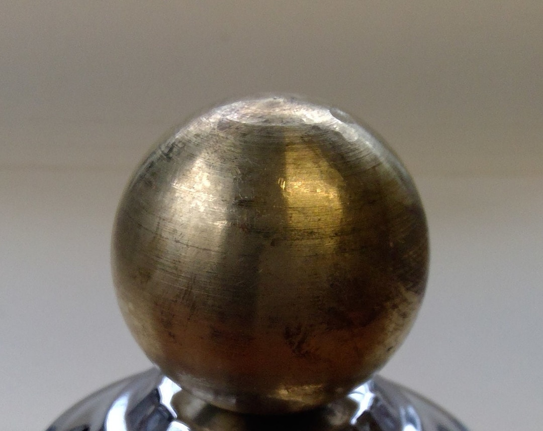 1 1/2" Round Ball Solid Brass Finial Threaded 1/8" Ip Tap - Etsy