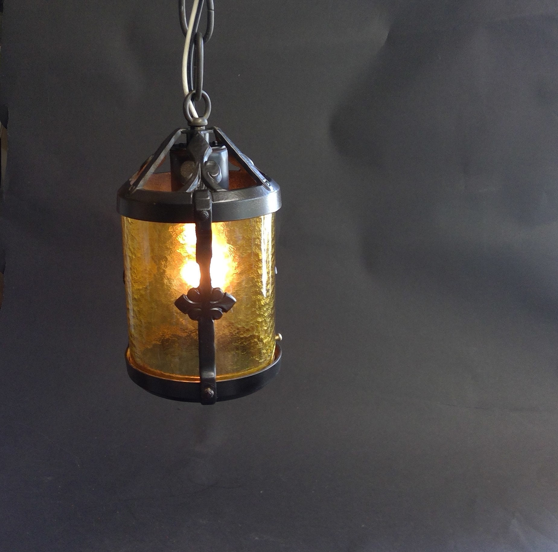 Pendant Lantern Rustic Cabin Style Light Fixture Hanging Vintage Style ...