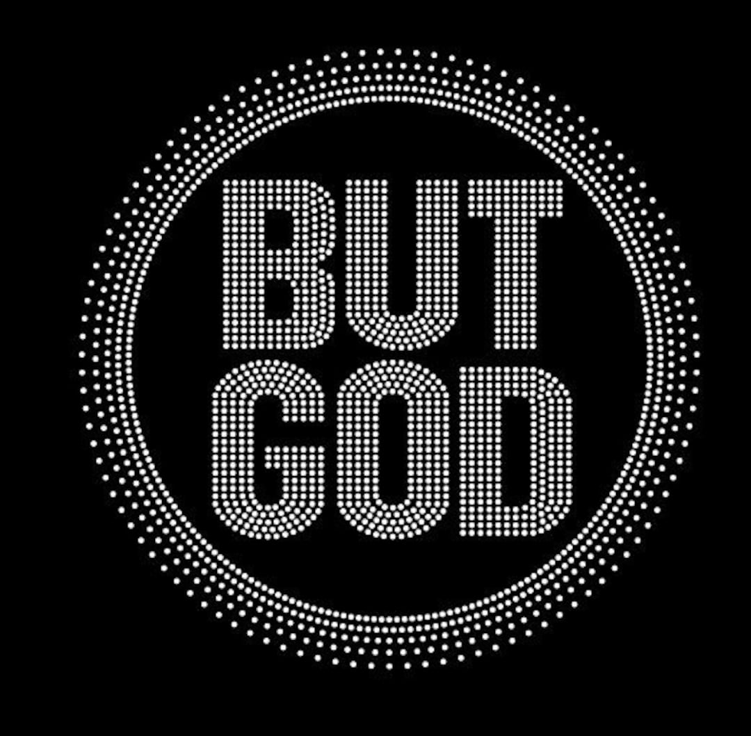 But God Rhinestone Iron on Heat Transfer Bling Sparkling Applique ...