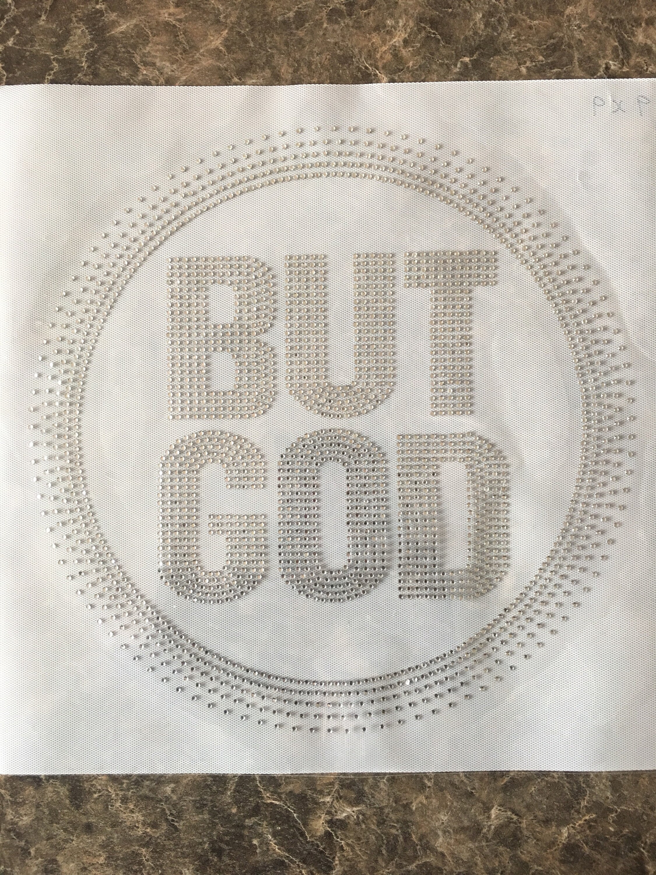 But God Rhinestone Iron on Heat Transfer Bling Sparkling Applique ...