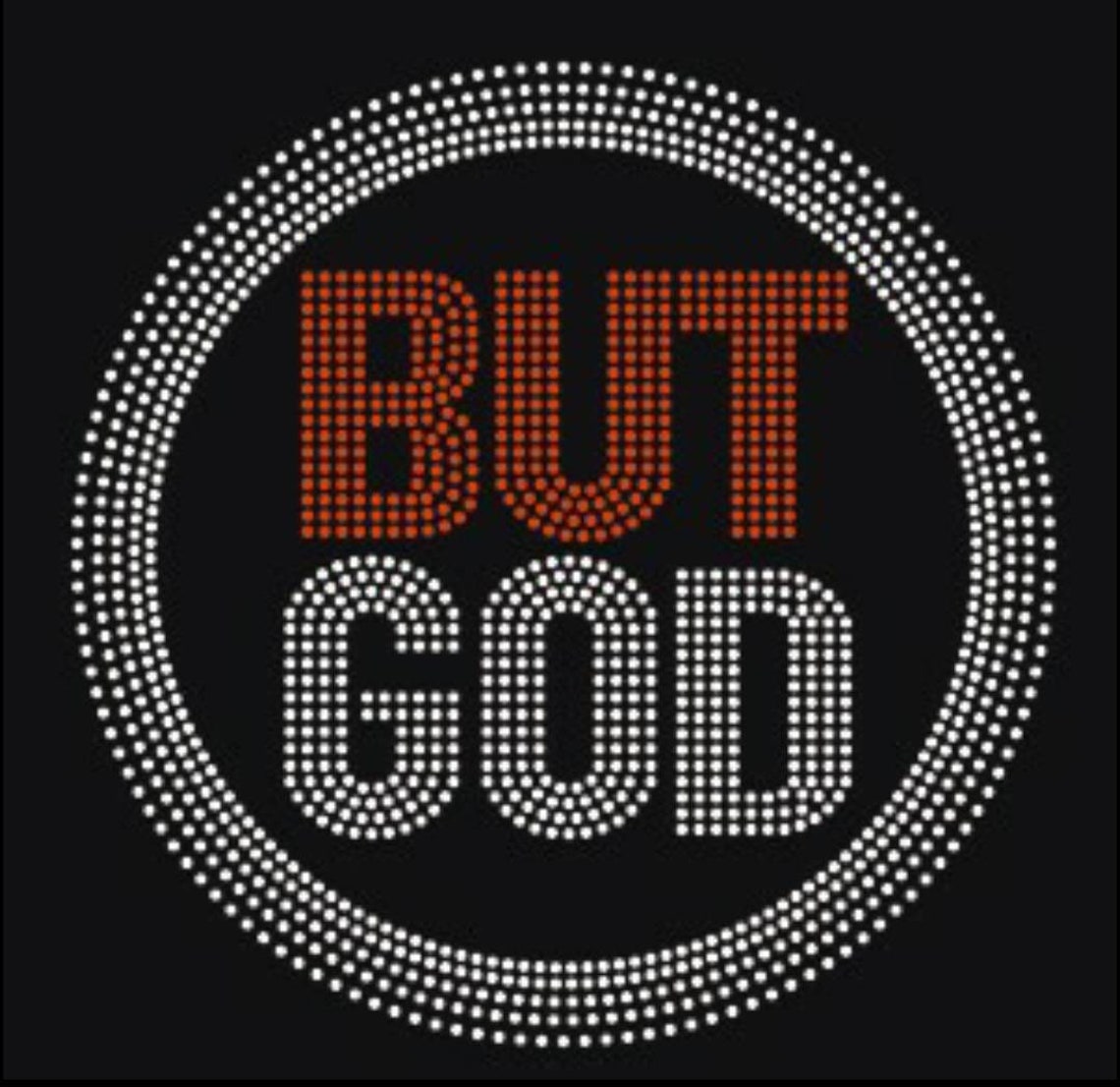 But God Rhinestone Iron on Heat Transfer Bling Sparkling Applique ...