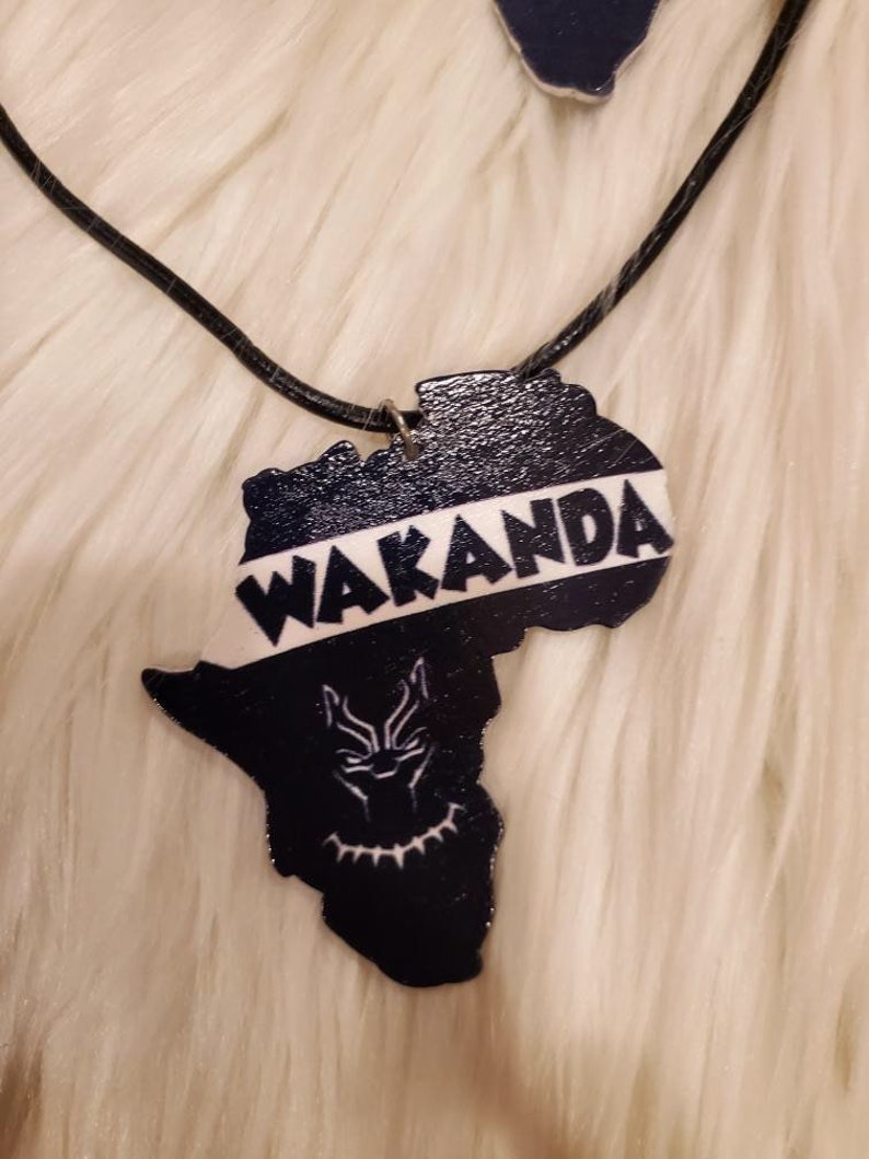 Black Panther Wakanda Forever Necklace and Earring Bundle - Etsy