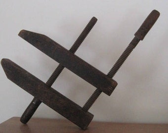 Antique wood clamp | Etsy