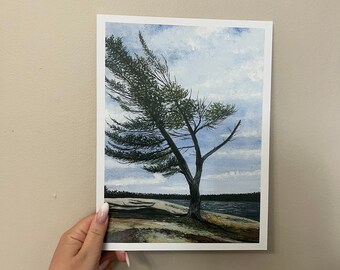 Windswept White Pine Giclee Print, Landscape Art, Watercolour ...