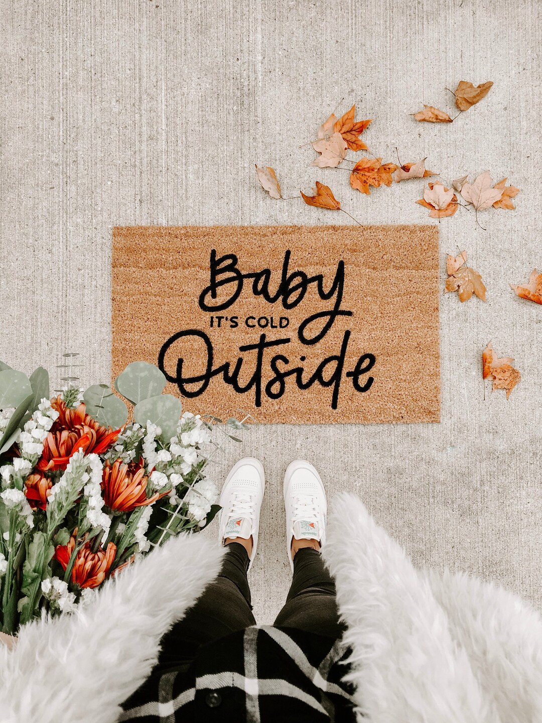 Baby Its Cold Outside Holiday Doormat Christmas Decor - Etsy