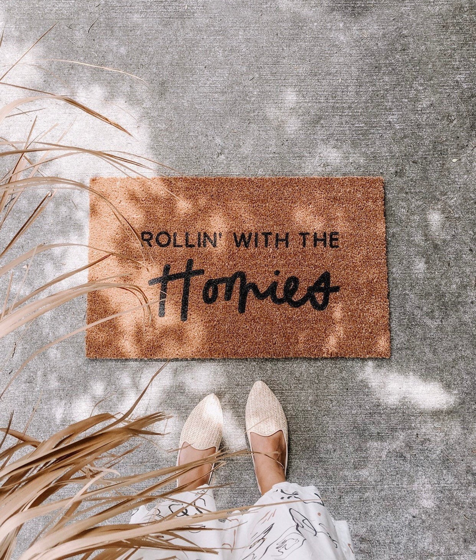 Rollin' With the Homies Welcome Mat Hand Painted Custom - Etsy