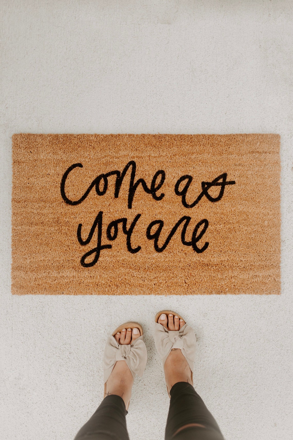Come as You Are Doormat Hello Welcome Mat Hand Painted - Etsy