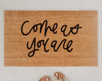 Come as You Are Doormat - Etsy