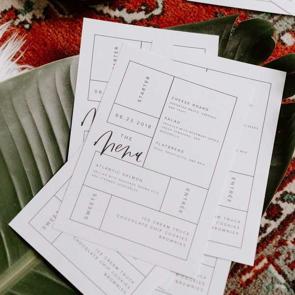 Hand Lettered Menu - Etsy