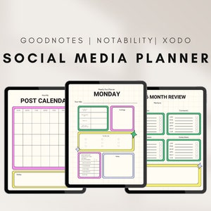 Digital Social Media Planner | Social Media Kit | Content Planner ...