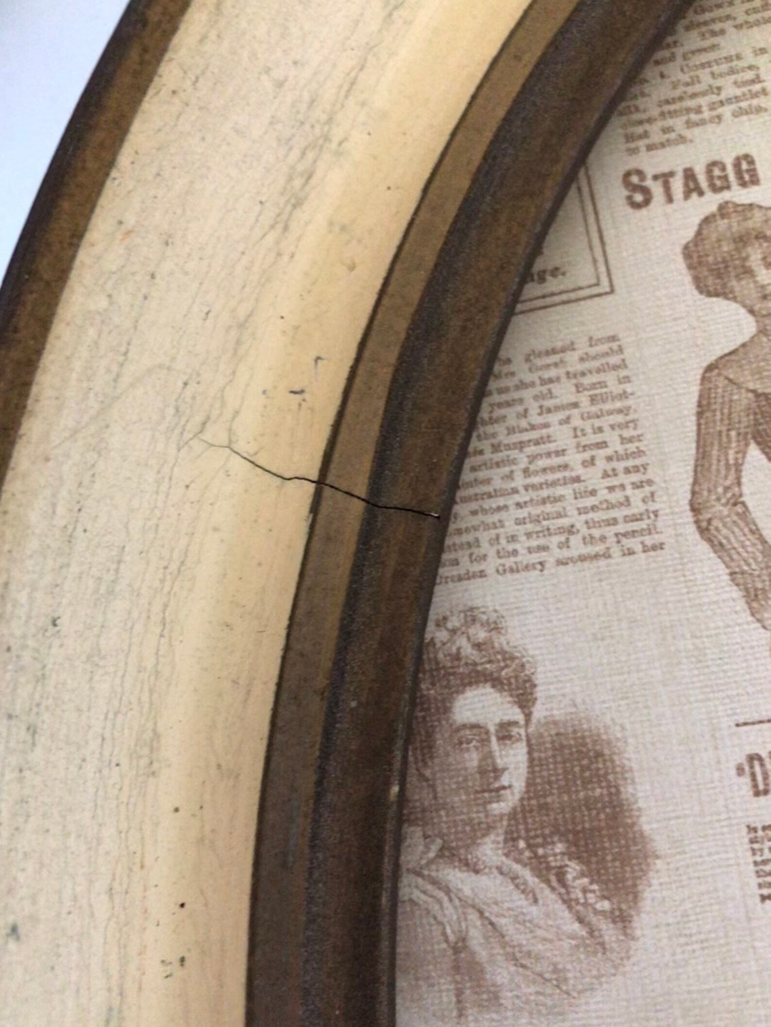 Vintage Oval Open Frame Cream and Bronze Color 8 X 10 Opening - Etsy