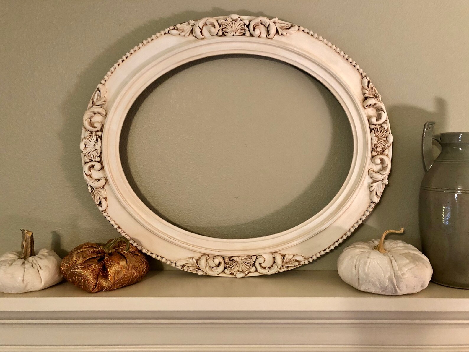 Ornate Open Oval Frame Shabby Chic Wall Hanging Mantel Decor - Etsy