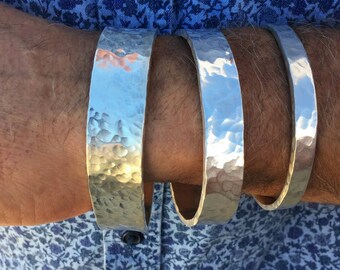 Mens silver cuff | Etsy