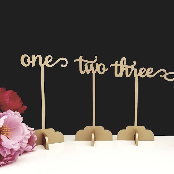 Wood Table Numbers - Etsy
