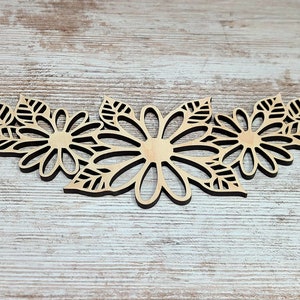 Wood Floral Cut Out, Flower Shapes, Wooden Floral Pattern for Wood ...