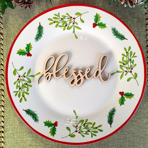 Blessed Place Cards Blessed Sign Thanksgiving Table Setting - Etsy
