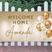 Custom Welcome Home Banner Personalized With Name & Gold Accents ...