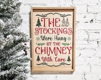 Stocking Hanger Christmas Stocking Sign Wood Stocking - Etsy