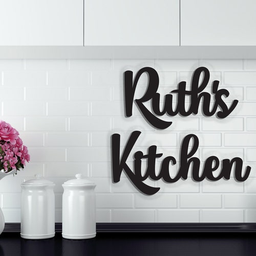 Custom Kitchen Sign. Personalized Kitchen Sign. Wood Word - Etsy