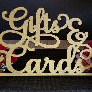 Gifts & Cards Sign. Script Gifts and Cards Sign. Gift Sign. Card Sign ...