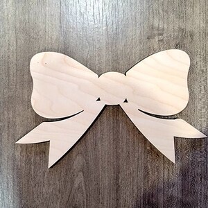 Bow Wood Shape, Wooden Bow Shape Blank, Unfinished Bow, Shapes for ...