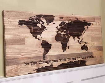 Map wall decor | Etsy