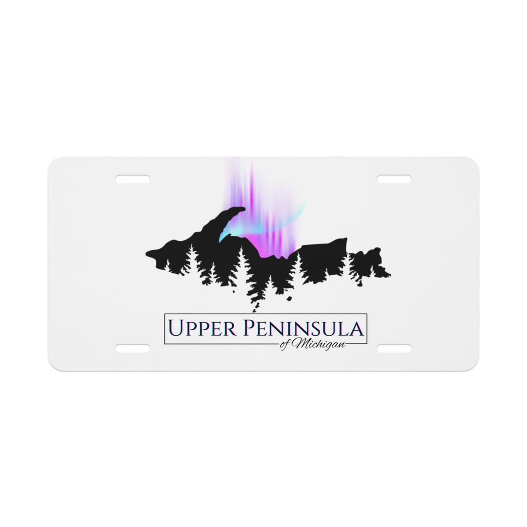 Northern Lights (aurora Borealis), Upper Michigan License Plate, Gift ...