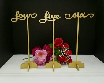 Free Standing Table Numbers - Etsy