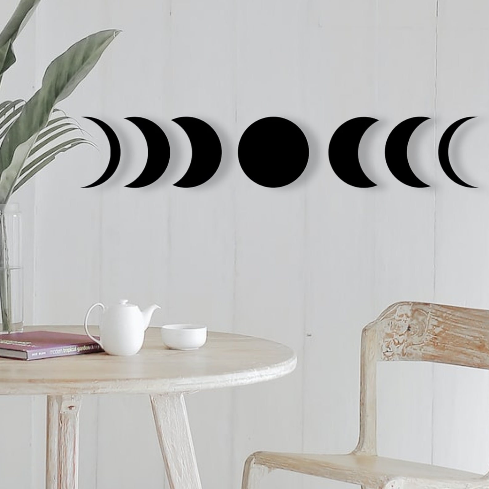 Moon Phase Sign, Wooden Moons, Wood Bojo Decor, Wall Hanging, Wall Art ...