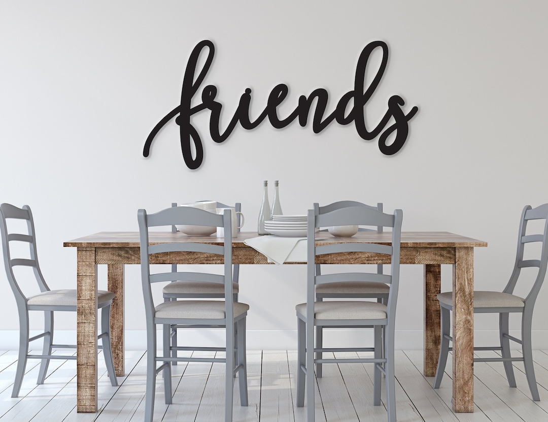 Friends Sign, Family Wood Sign, Friends Wall Decor, Thanksgiving Decor ...