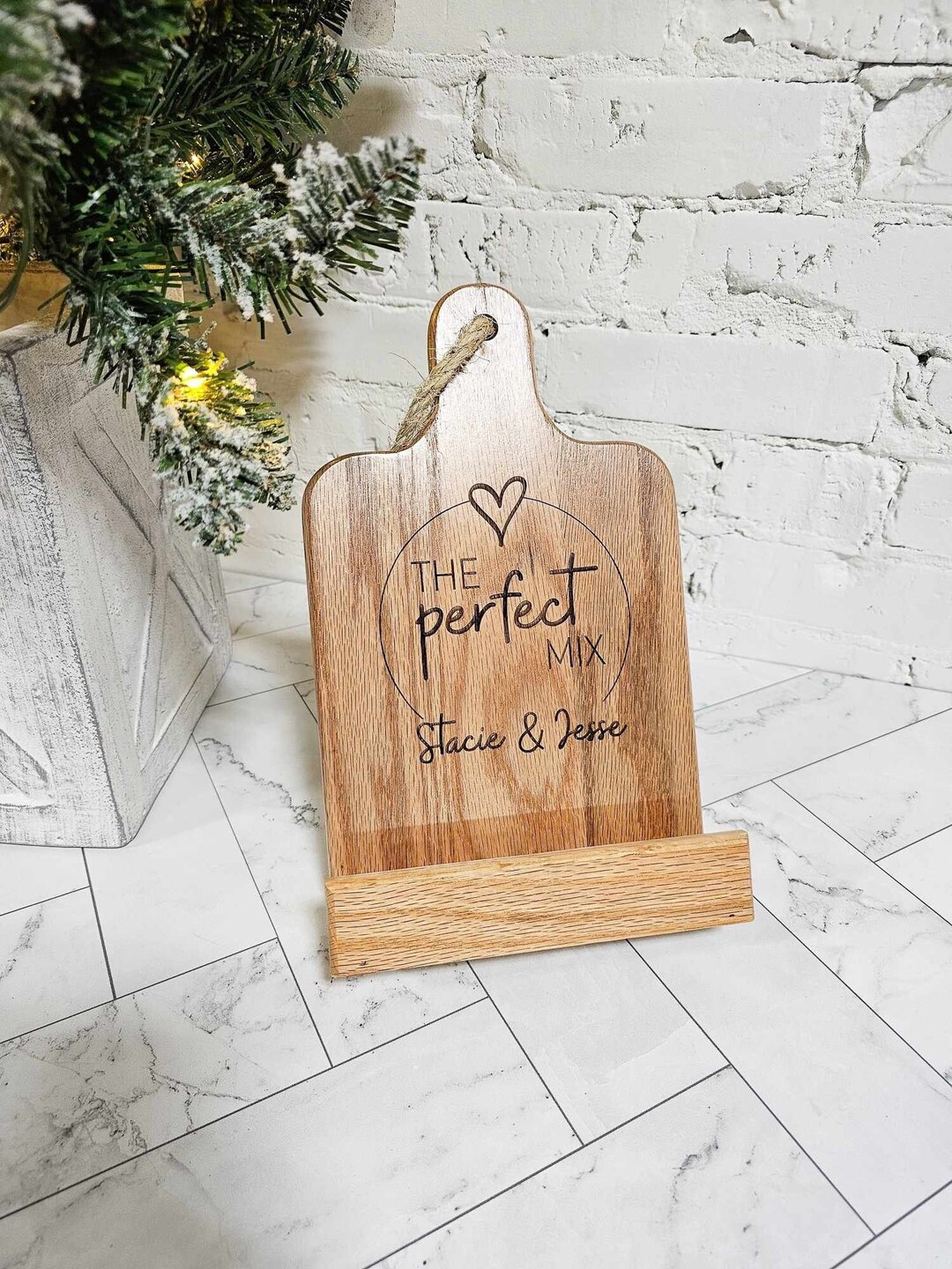 Cookbook Recipe Holder, Personalized Mothers Day or Gift for Couple ...