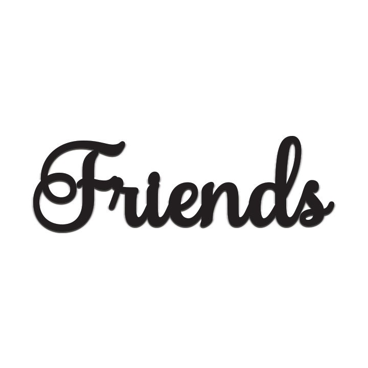 The Word Friends In Cursive