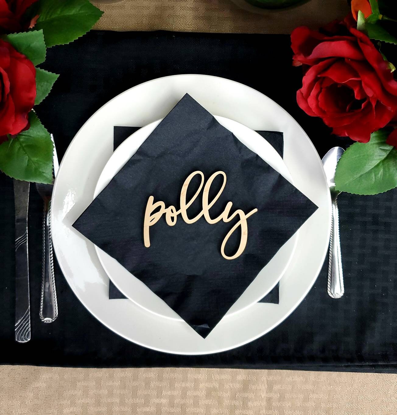 Name Place Cards Wedding Plate Name Place Setting Wooden - Etsy