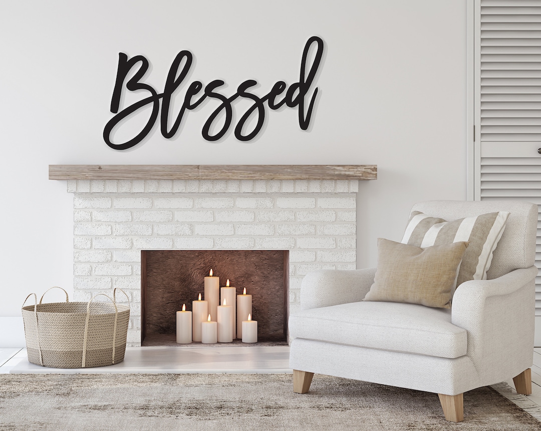Blessed Sign, Blessed Wood Sign, Blessed Wall Decor, Thanksgiving Decor ...