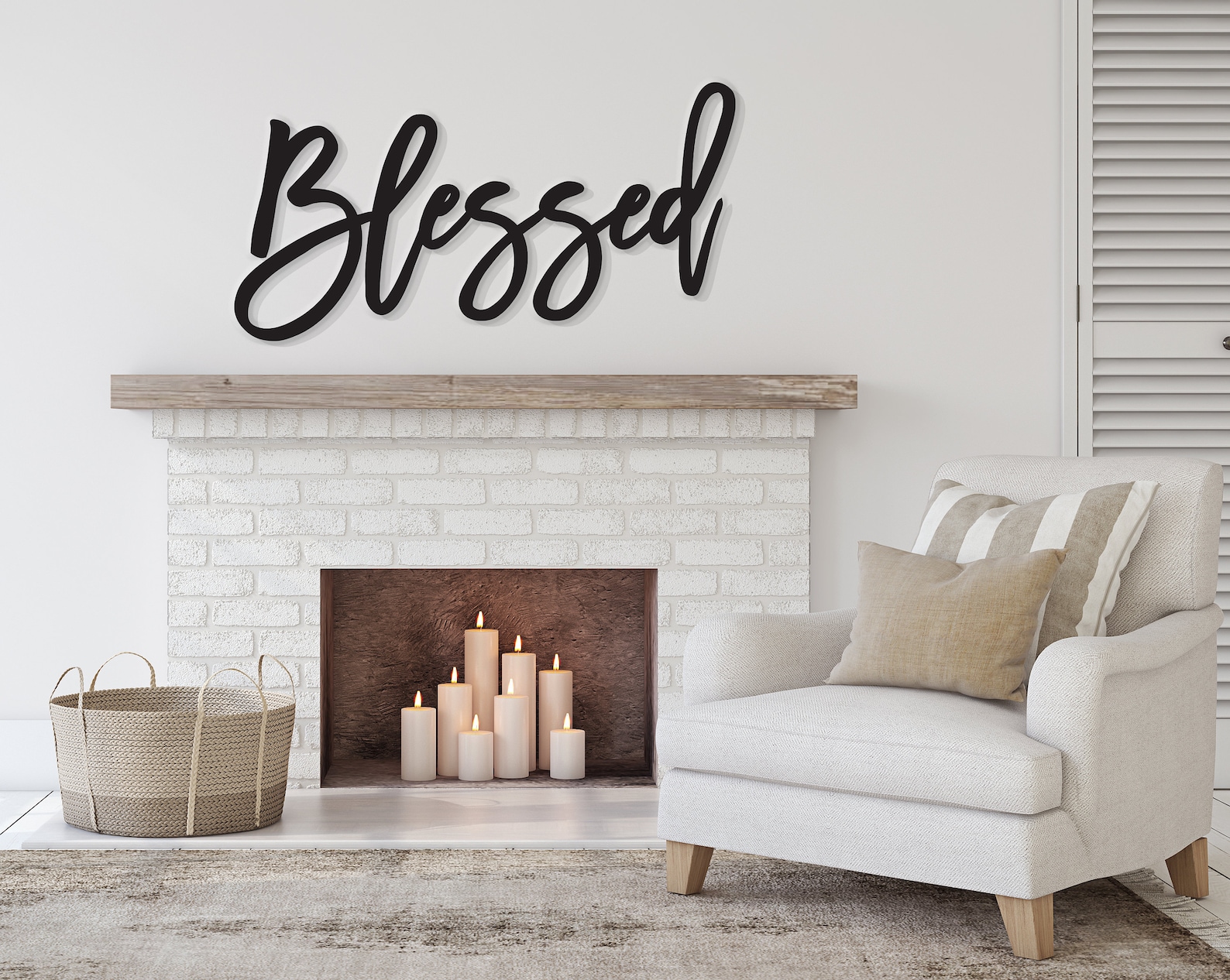 Blessed Sign Blessed Wood Sign Blessed Wall Decor | Etsy