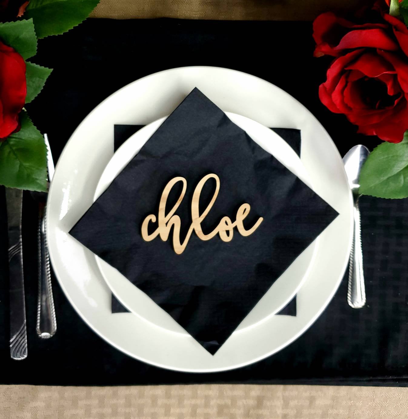 Name Place Cards Wedding Plate Name Place Setting Wooden - Etsy