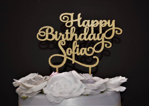 Custom Birthday Cake Topper / Personalized Birthday Cake | Etsy