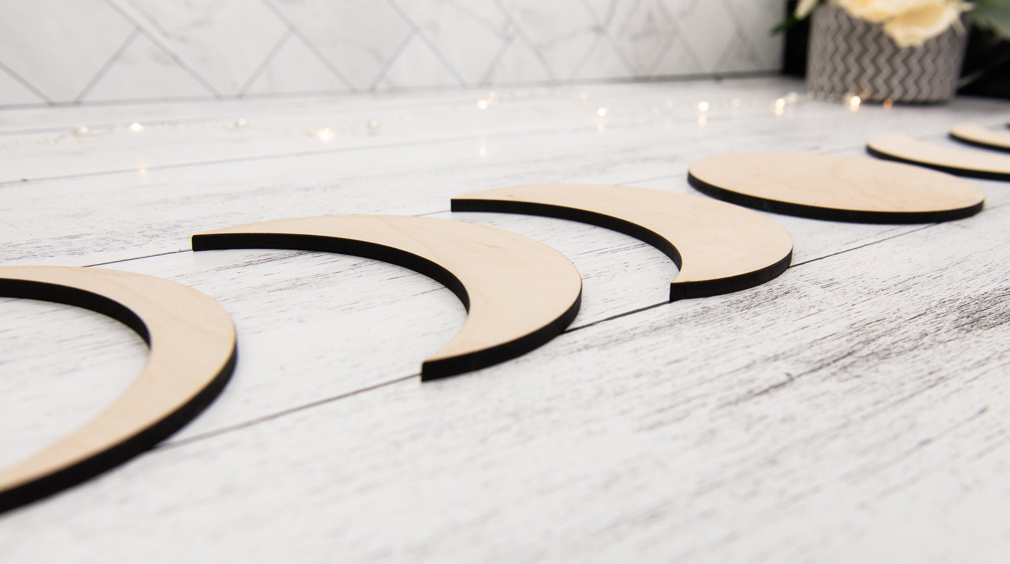 Moon Phase Sign Wooden Moons Wood Bojo Decor Wall Hanging - Etsy