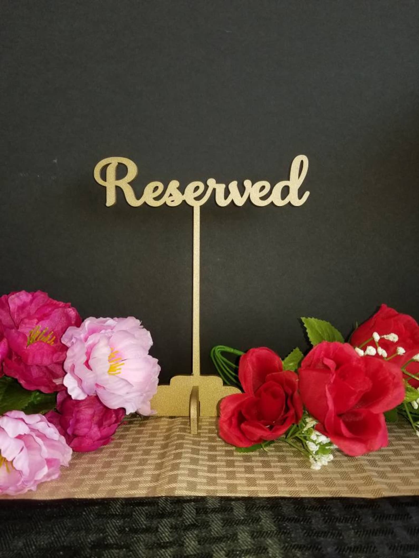 Reserved Sign. Reserved Wedding Sign. Freestanding Reserved Table Sign ...