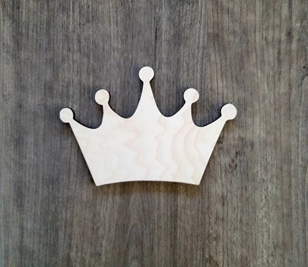 Crown Wood Shape, Wooden Crown Shape Blank, Unfinished Crown, Crafts ...