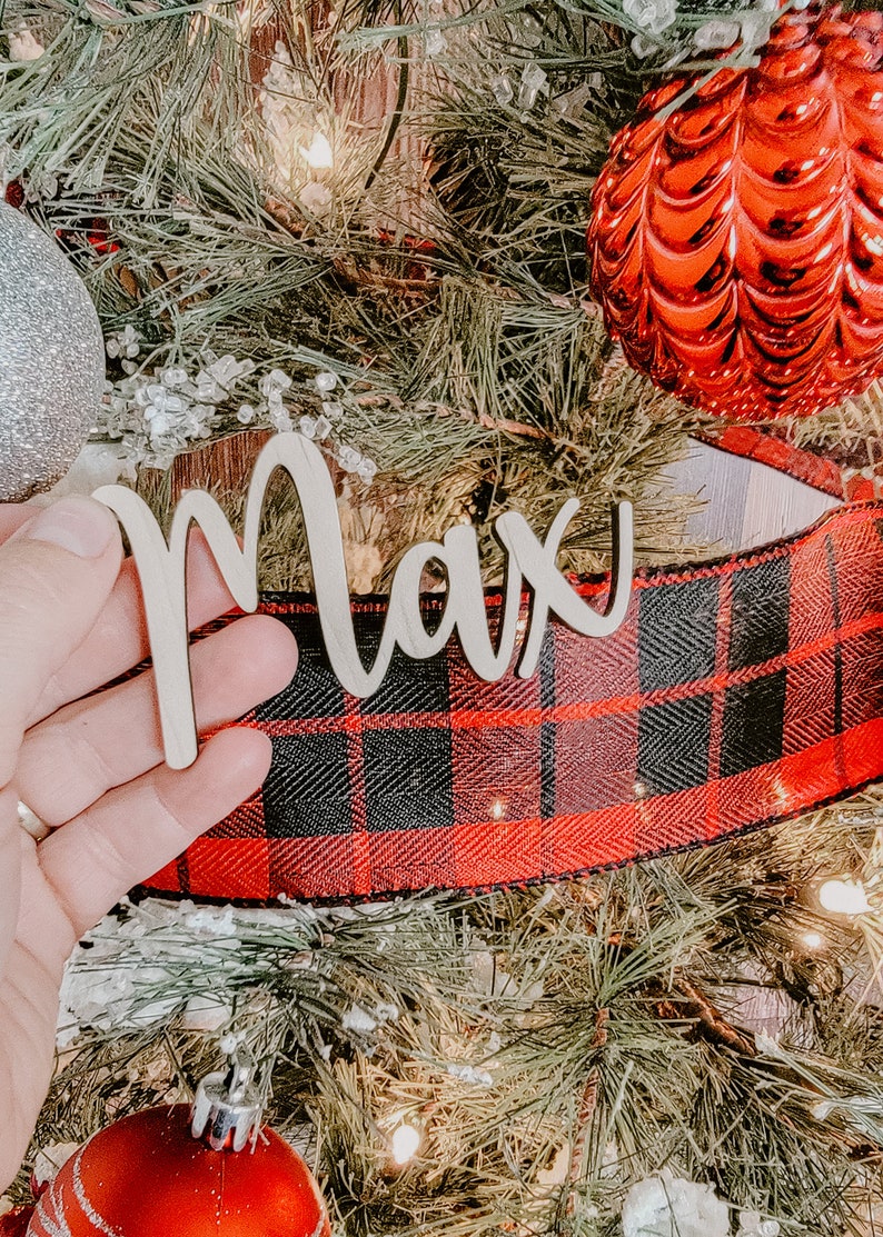 Christmas Stocking Name Tag Signs Kids Personalized - Etsy