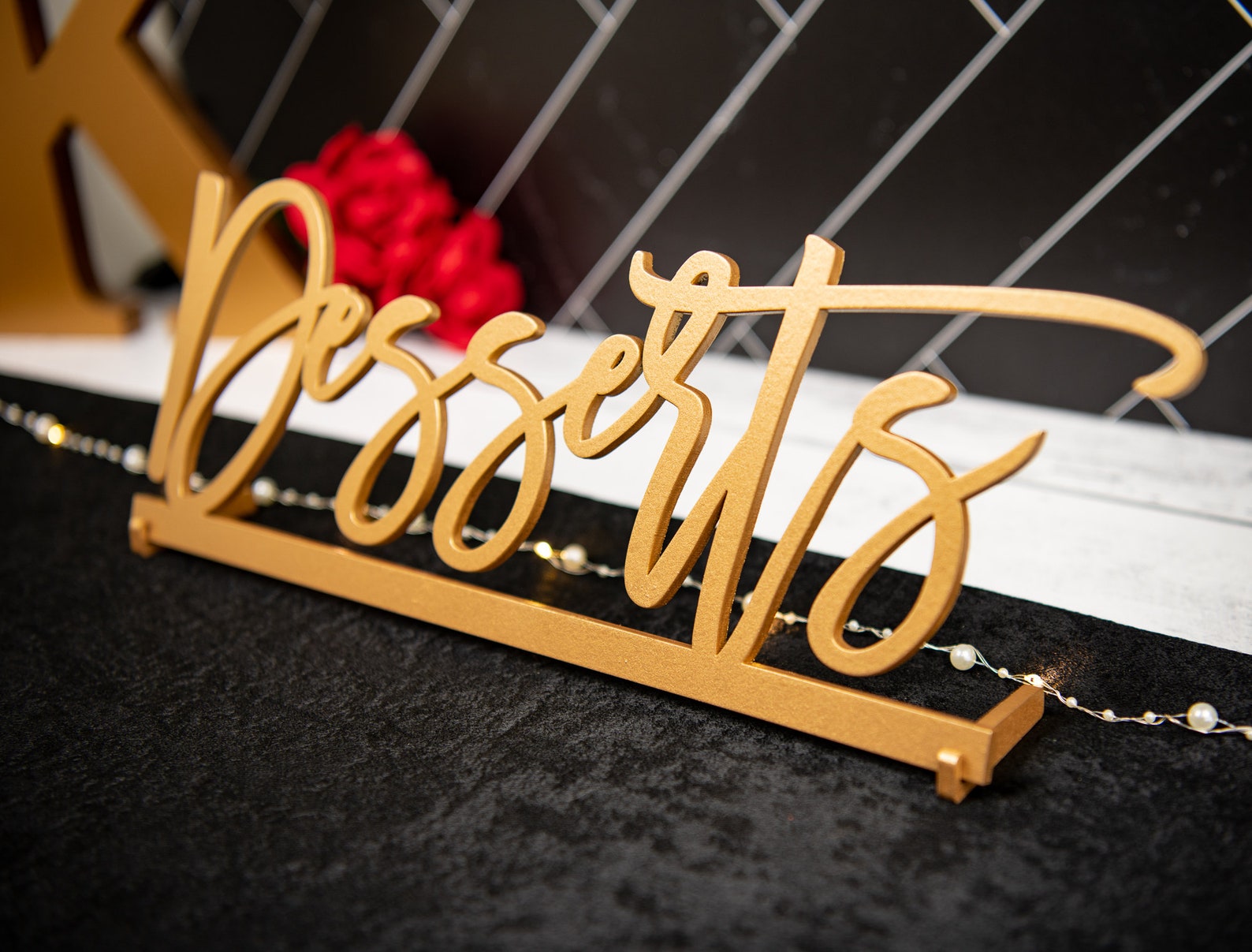 Desserts Sign Desserts Wedding Sign Freestanding Desserts - Etsy