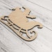 Santa Sleigh & Reindeer Wood Shapes, Wooden Christmas Shape, Unfinished ...