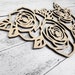 Wood Floral Rose Cut Out, Flower Shapes With Leaves, Wooden Floral ...